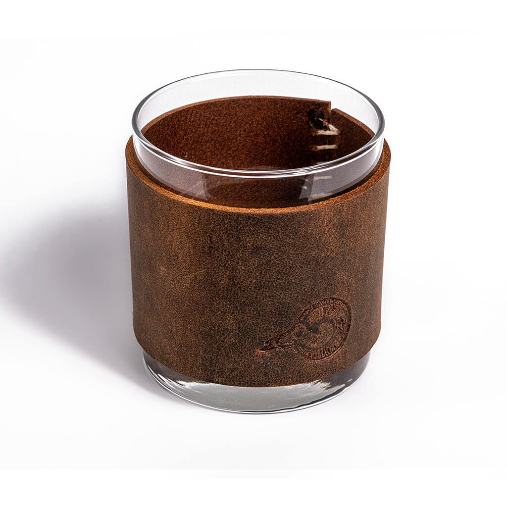 Full Curl Brands - Leather Wrapped Rocks Glass